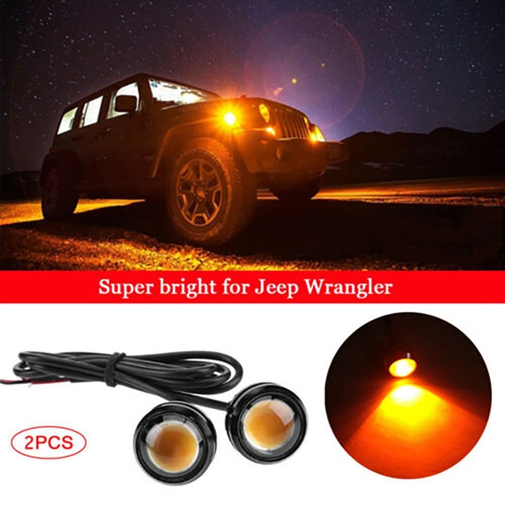 【JUMLEE HOT】2X Amber LED Turn Signal indicators for Jeep for Wrangler ...