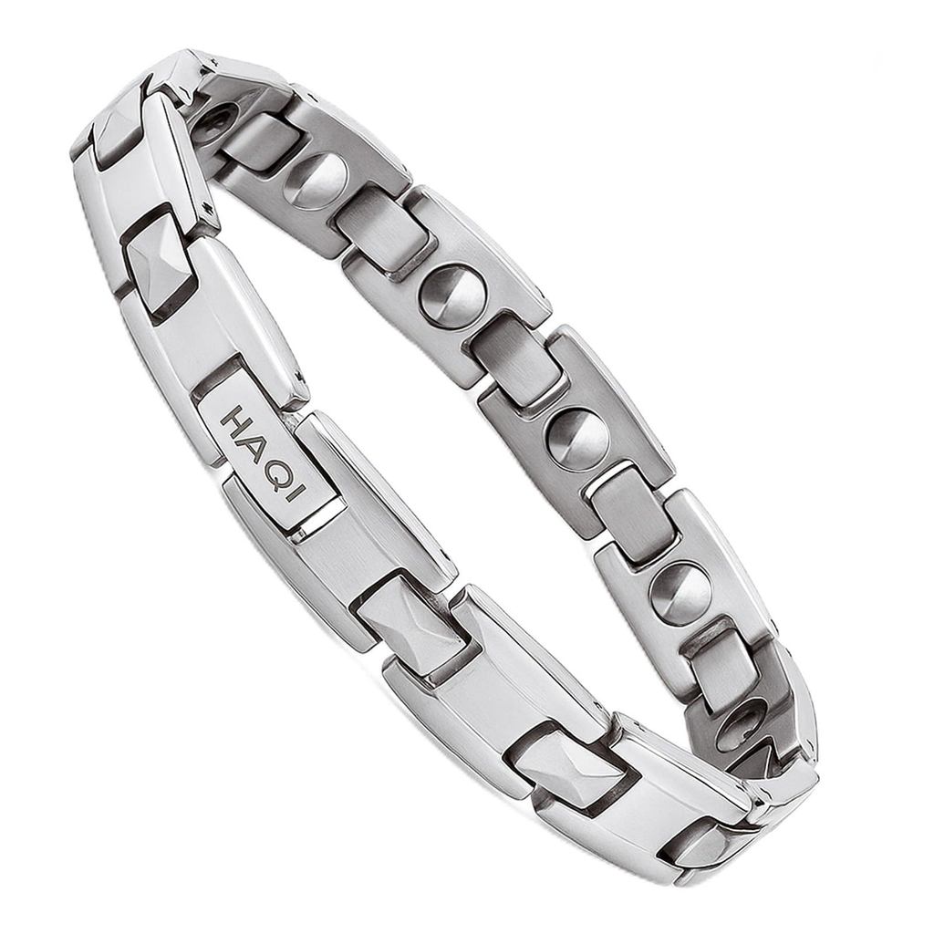 HAQI Men's Titanium Magnetic Germanium Bracelet, Anti-Static, Unisex ...