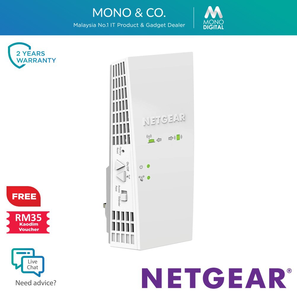NETGEAR AC1900 Dual-band WiFi MESH Range extender ( EX6410 ) | Shopee ...