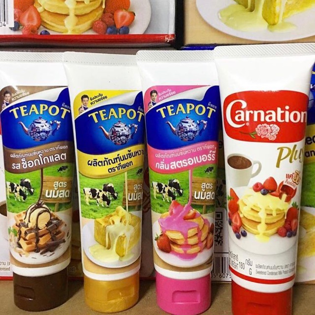 1dozen Teapot condensed Milk Thailand/ Susu pekat tube Viral Thailand ...