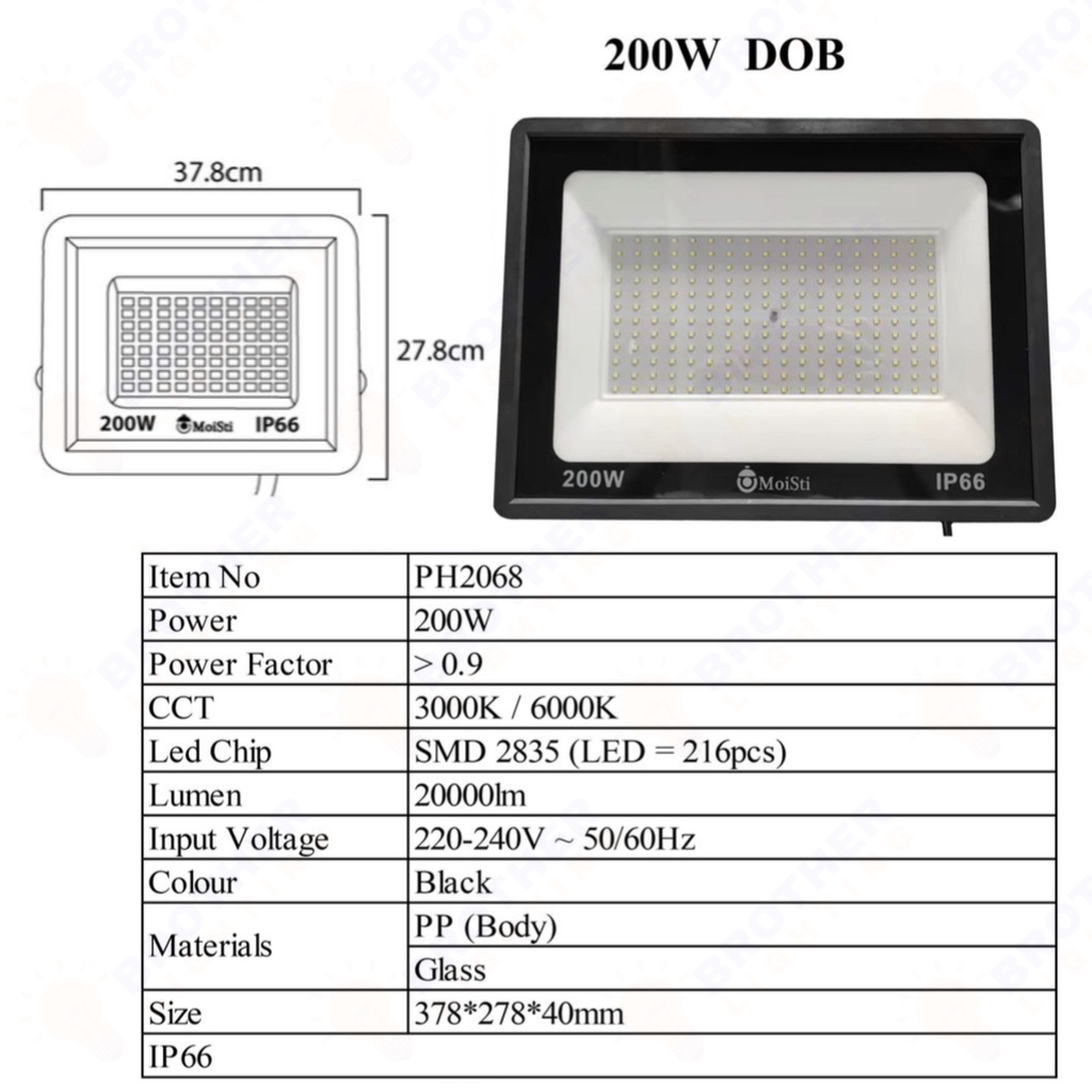 [Premium] LED Spotlight Sensor Flood Light RGB Celling 10W/30W/50W/100W ...