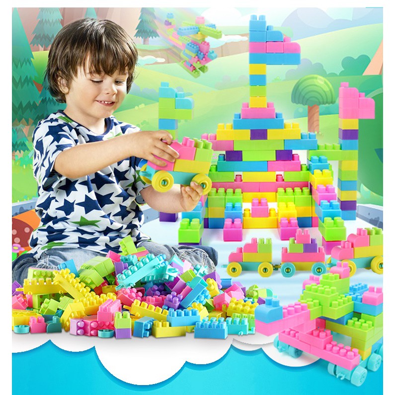 200PCS ️LEGO BAGPACK Kid Building Brick Colorful Lego Permainan Lego ...