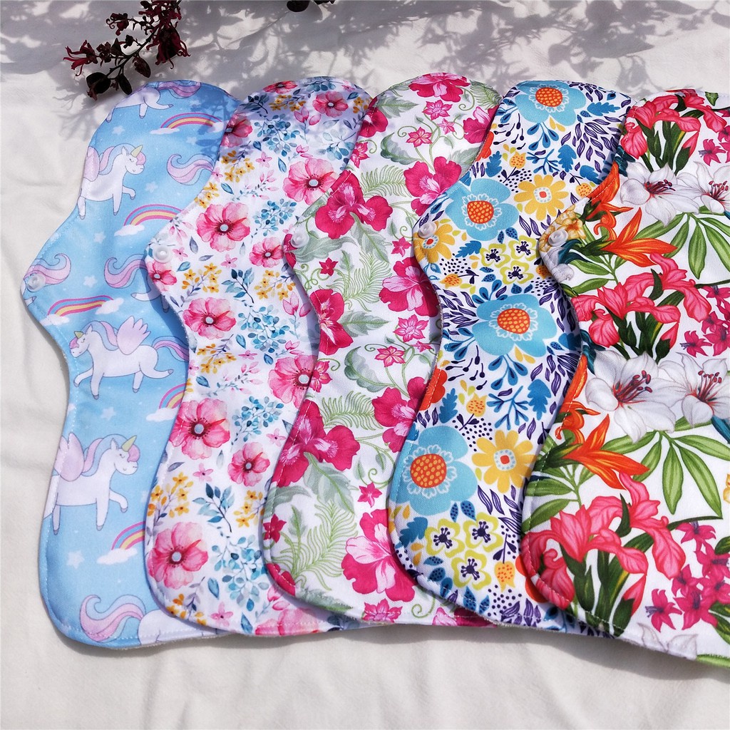 Menstrual Pads Bamboo Charcoal L Size Waterproof Cloth Sanitary for ...