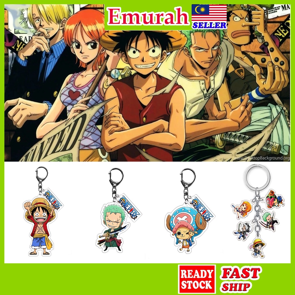 One Piece Acrylic Keychain Keyring Anime Manga luffy zoro | Shopee Malaysia
