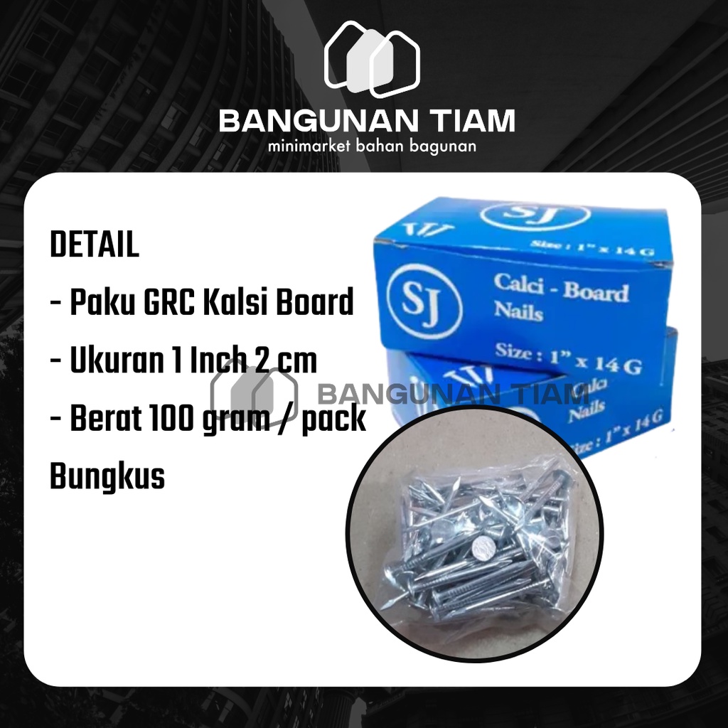 Grc BOARD NAILS 100 Grams 1" Inch 2Cm PER PACK / PACK ~ KALSI, CILUK ...