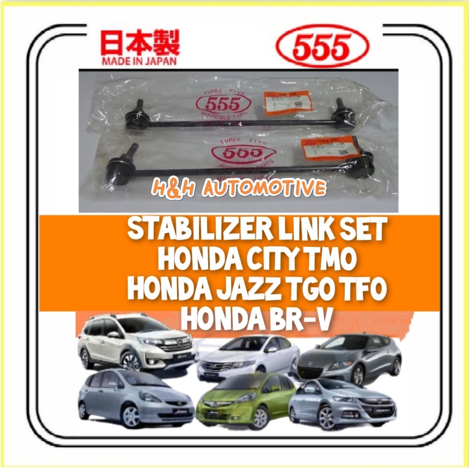 555 Japan Stabilizer / Absorber Link Front for Honda CITY TMO JAZZ TGO ...