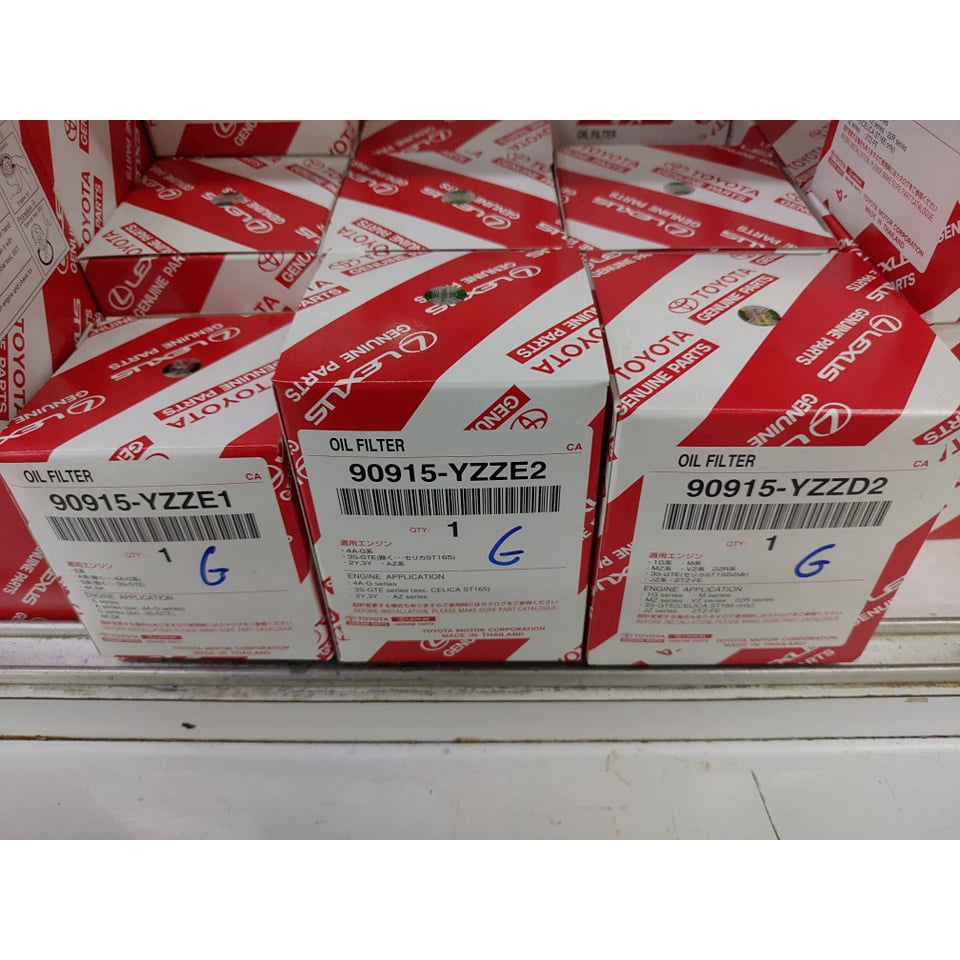 100% Guarantee ORIGINAL TOYOTA OIL FILTER ( 90915-YZZE1 / YZZE2 / YZZD2 ...