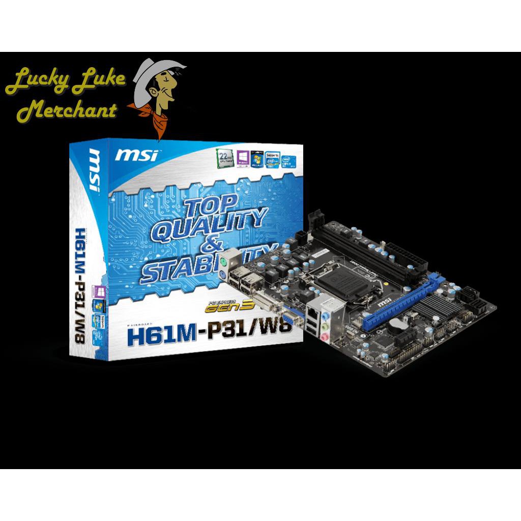 Msi Mainboard Intel Motherboard LGA 1155 msi h61m-p31 / w8 | Shopee Malaysia