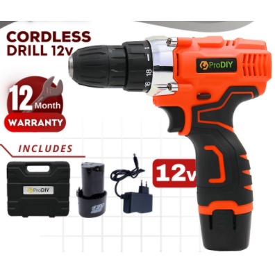 SET GERUDI TANGAN MUDAH GUNA PRODIY PRO-11D 12V Cordless Drill ...