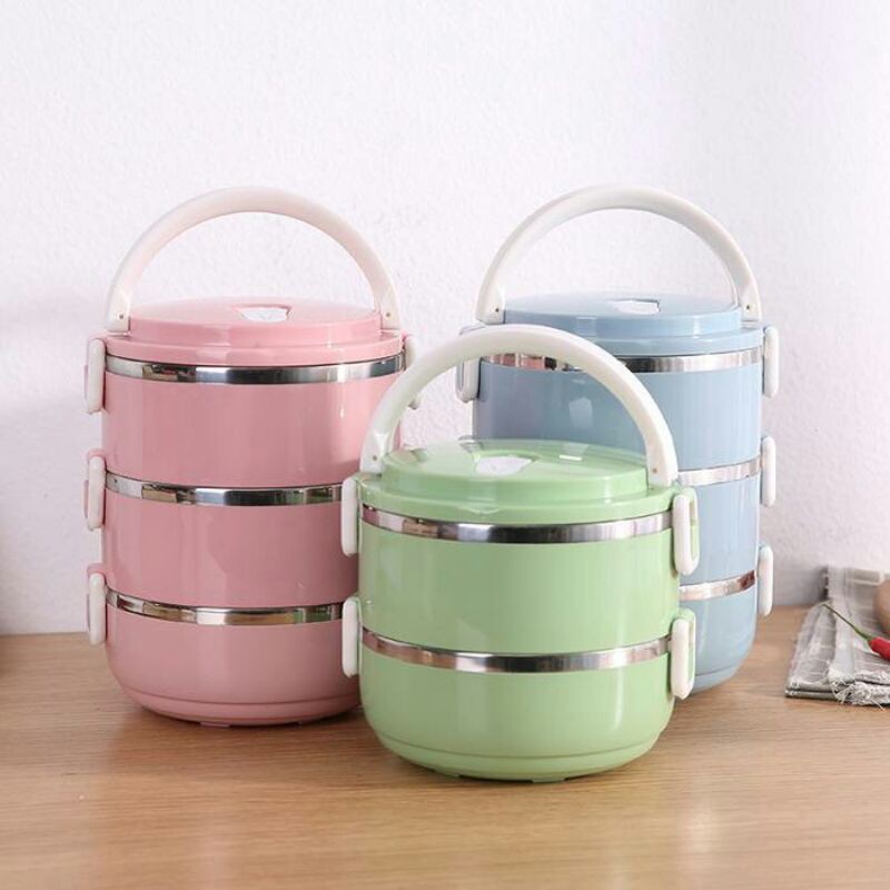 MULTILAYER THERMAL STACKABLE LUNCH BOX CONTAINERS 3 TIER FOOD CONTAINER ...