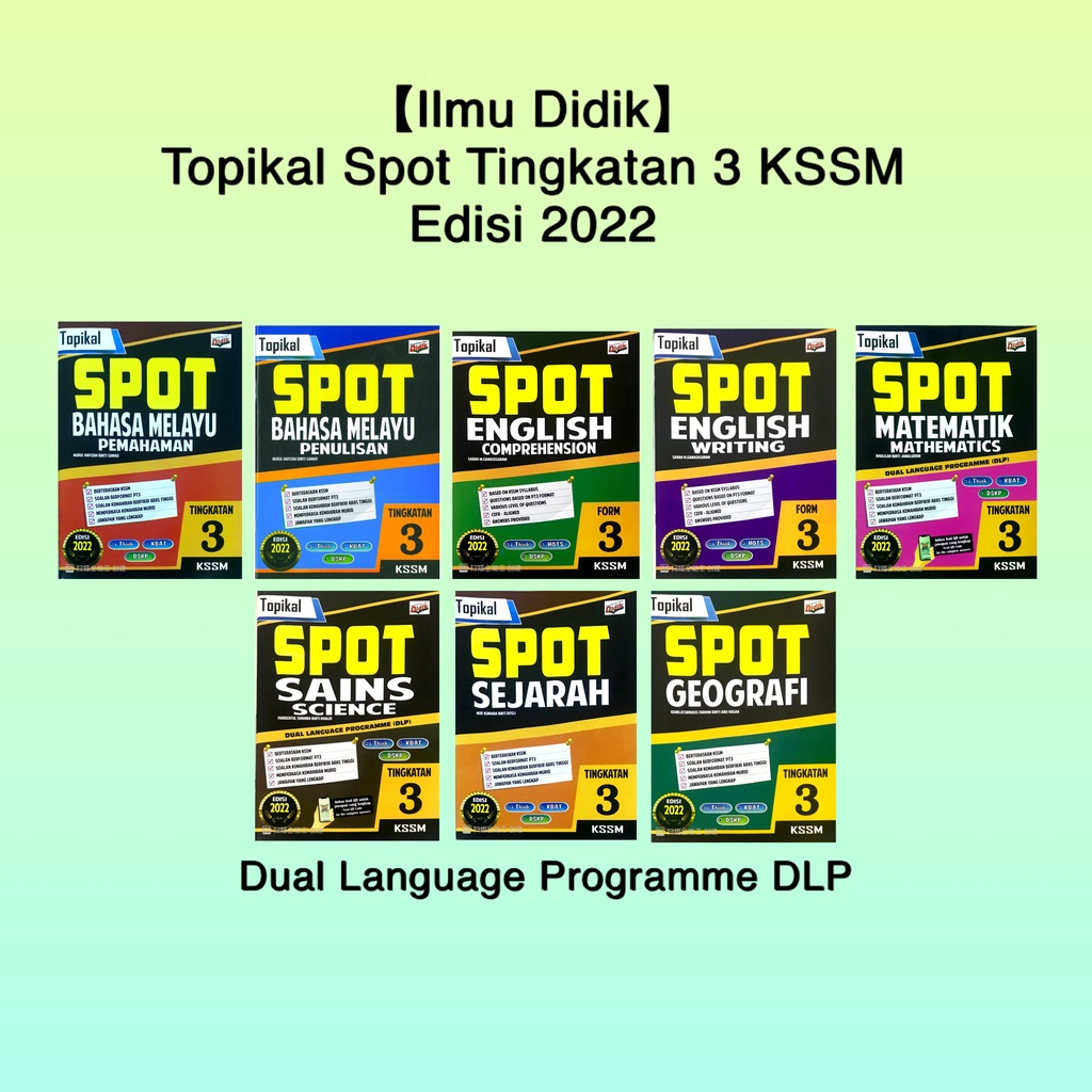 【Ilmu Didik】Topikal Spot Tingkatan 3 KSSM Edisi 2022 - Dual Language ...