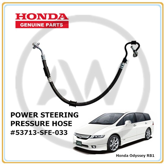 Original Honda Odyssey RB1 2.4 2003-2008 High Pressure Power Steering Hose (53713-SFE-033 ...