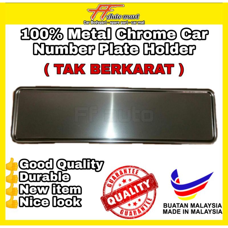 100% Stainless Steel Chrome Car Number Plate Holder - casing number ...
