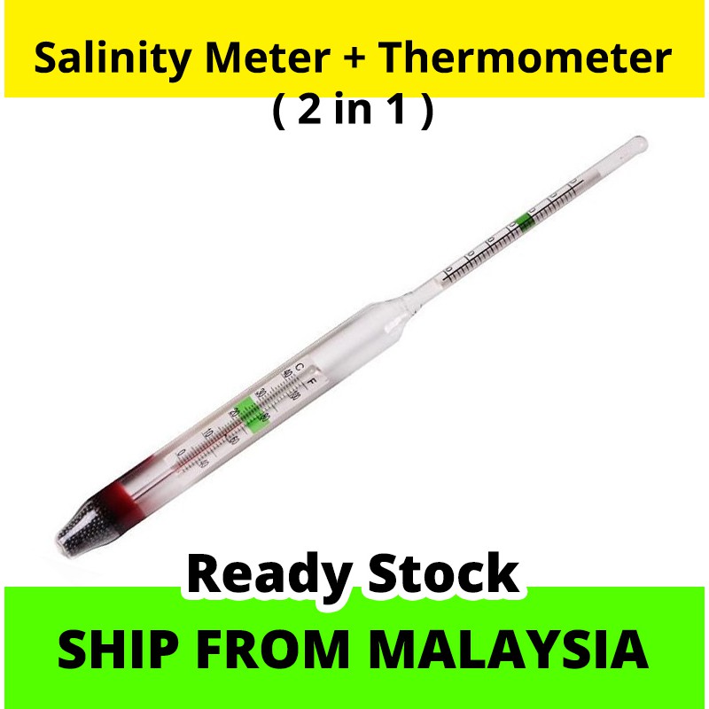 Salinity Meter Thermometer 2-in-1 Water Salt Level Metering Tool ...