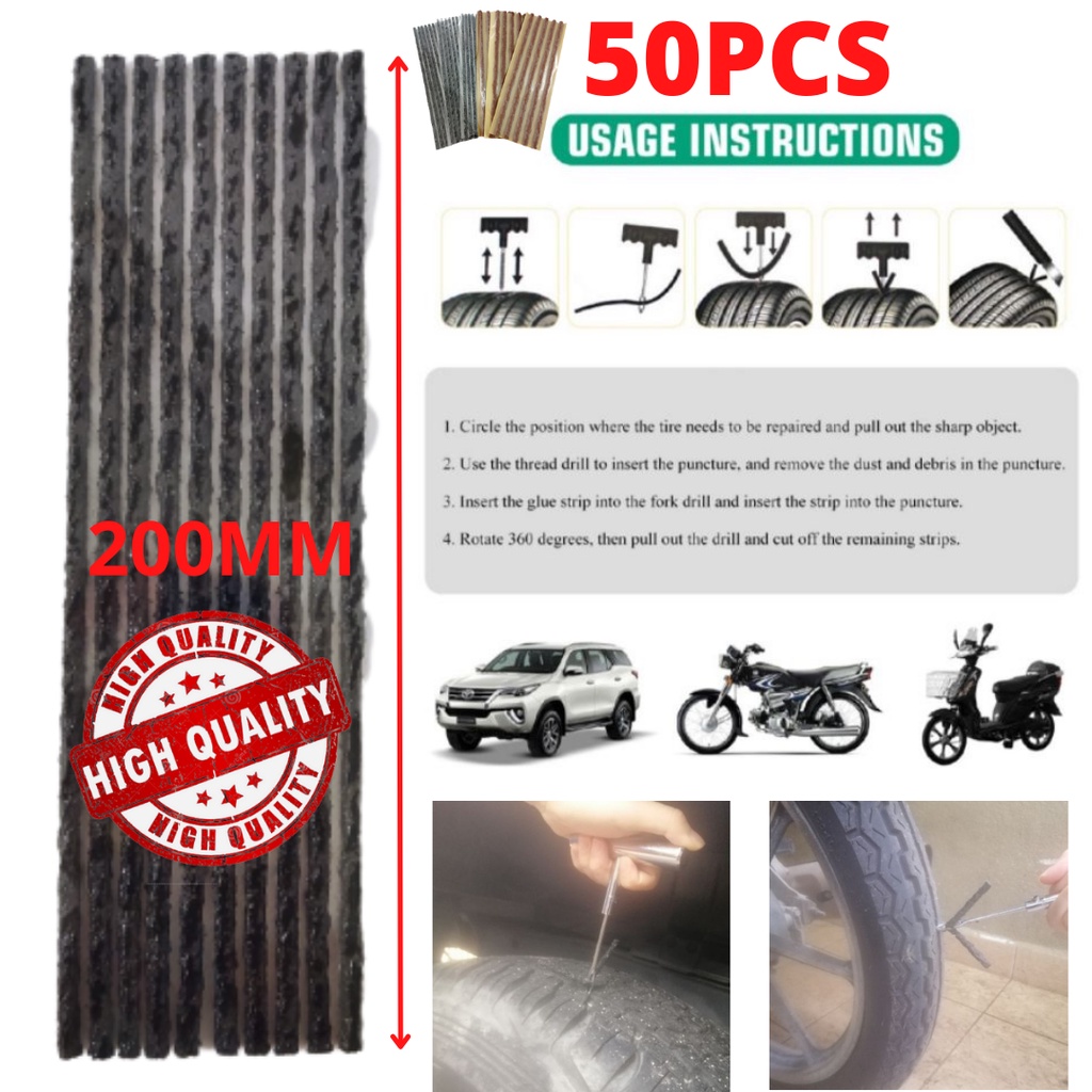 Tyre Repair Kit Seal Penampal Tayar Tubeless Patches Tubeless Seal ...