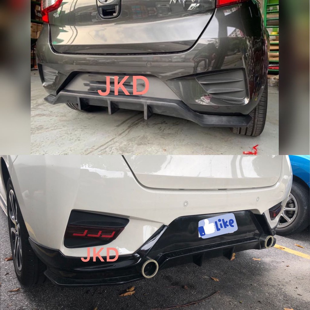 MYVI 2018 GEN 3 REAR DIFFUSER/LIP JS RACING V3 WITH EXHAUST DUMMY ...