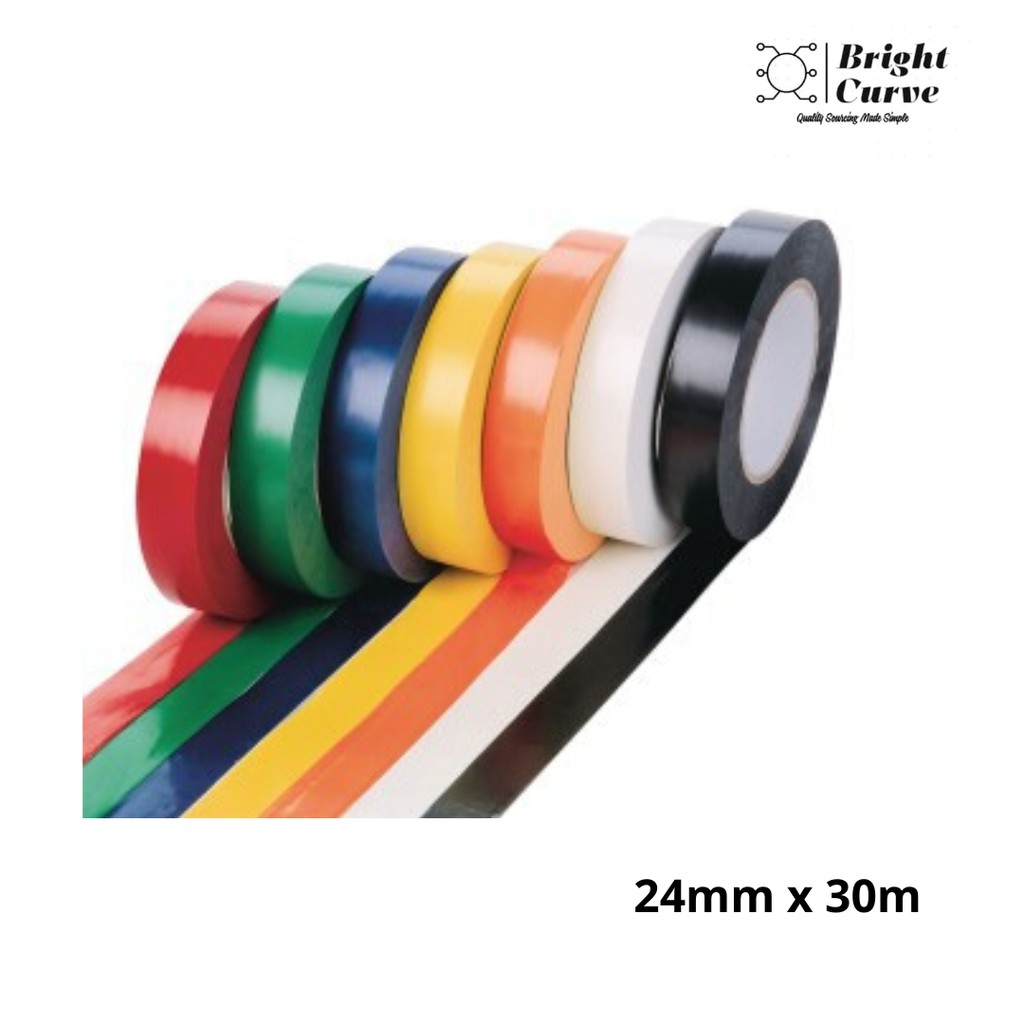 Industrial Grade PVC Floor Marking Tape 30m (12mm 24mm 48mm) | Shopee ...