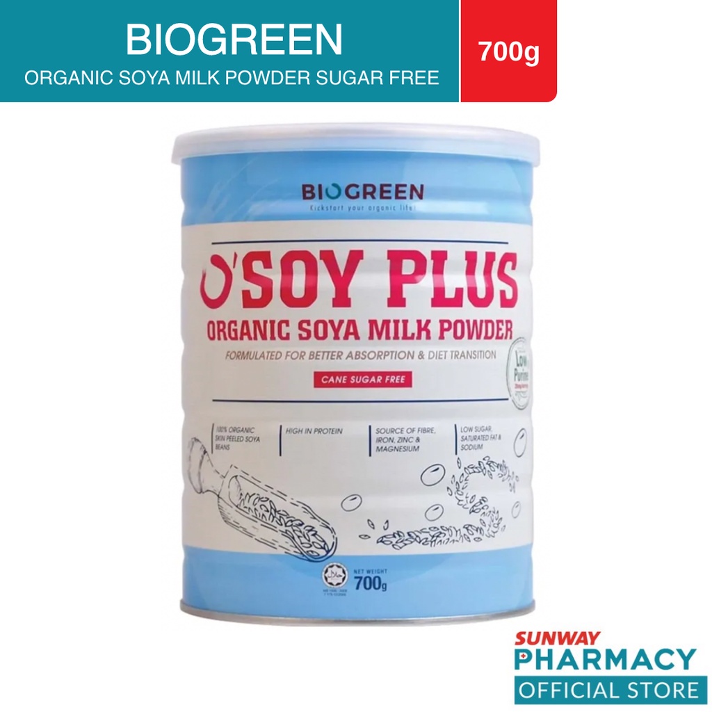 Biogreen Organic Soya Milk Powder Sugar Free (700g) | Shopee Malaysia