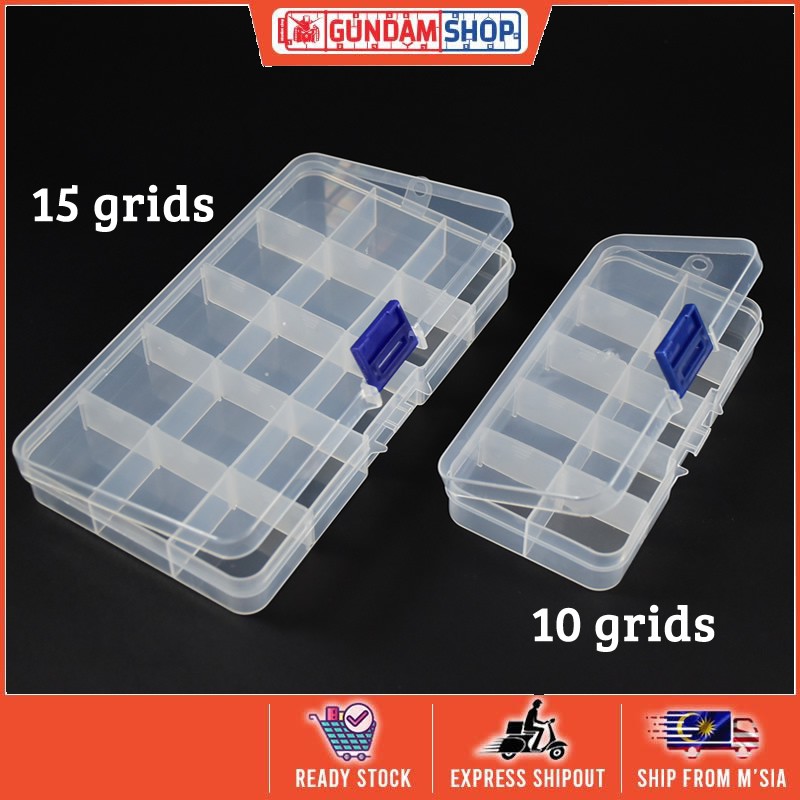 15 / 10 Grids Gundam small parts storage Box - S / L Size | Shopee Malaysia