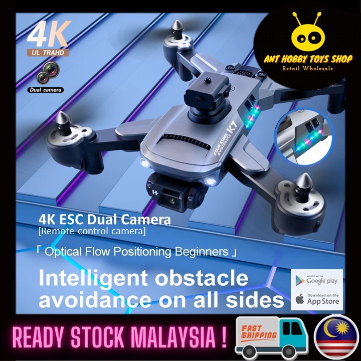 [New 2022] K7 Drone with Obstacle Avoidance 4K HD Camera WIFI ...