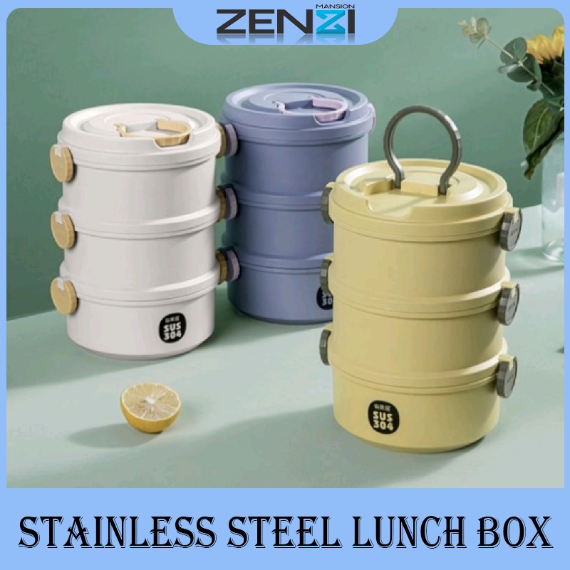 Portable Multi Layer Stainless Steel Food Storage Container Thermal ...