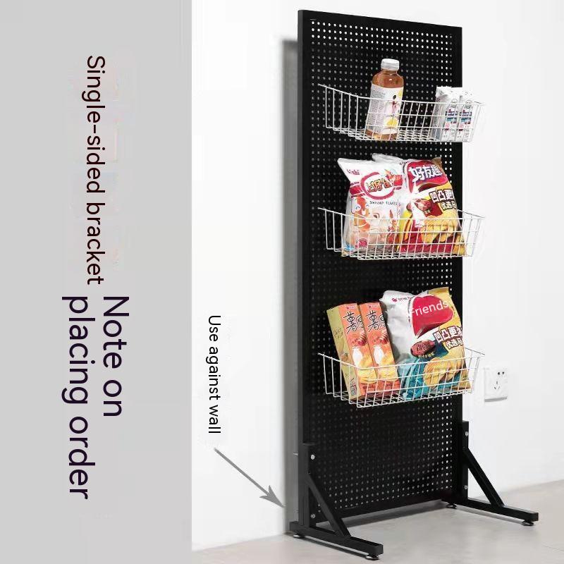 Cave panel standing pegboard shelf floor display wall rack pegboard ...