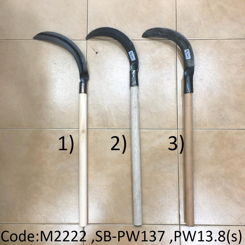 Sabit Rumput Hulu Kayu / Sabit Rumput Tangan / Grass Sickle (M2222,SB-PW137,PW138(s)) | Shopee ...
