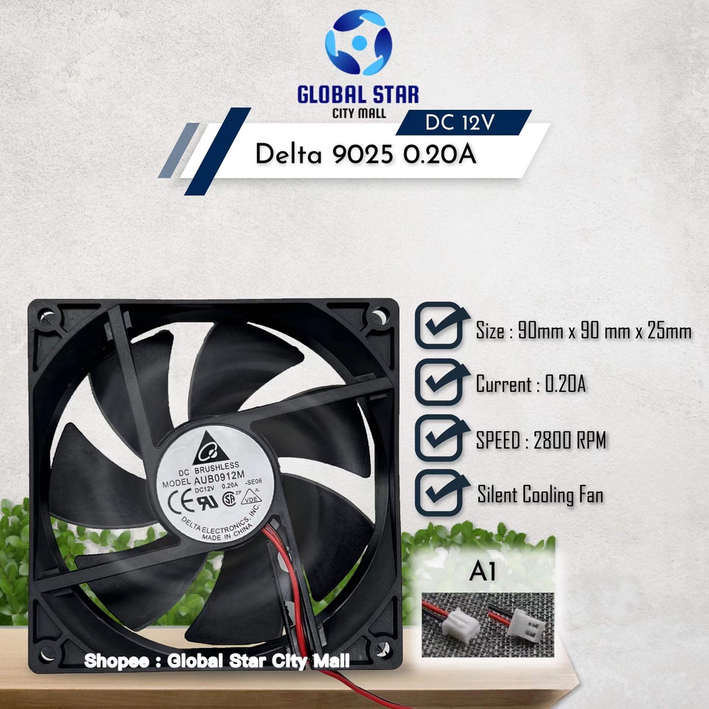 Original DELTA 9025 DC 12V 0.2 A 2800rpm Silent Cooling Fan [NEW ...