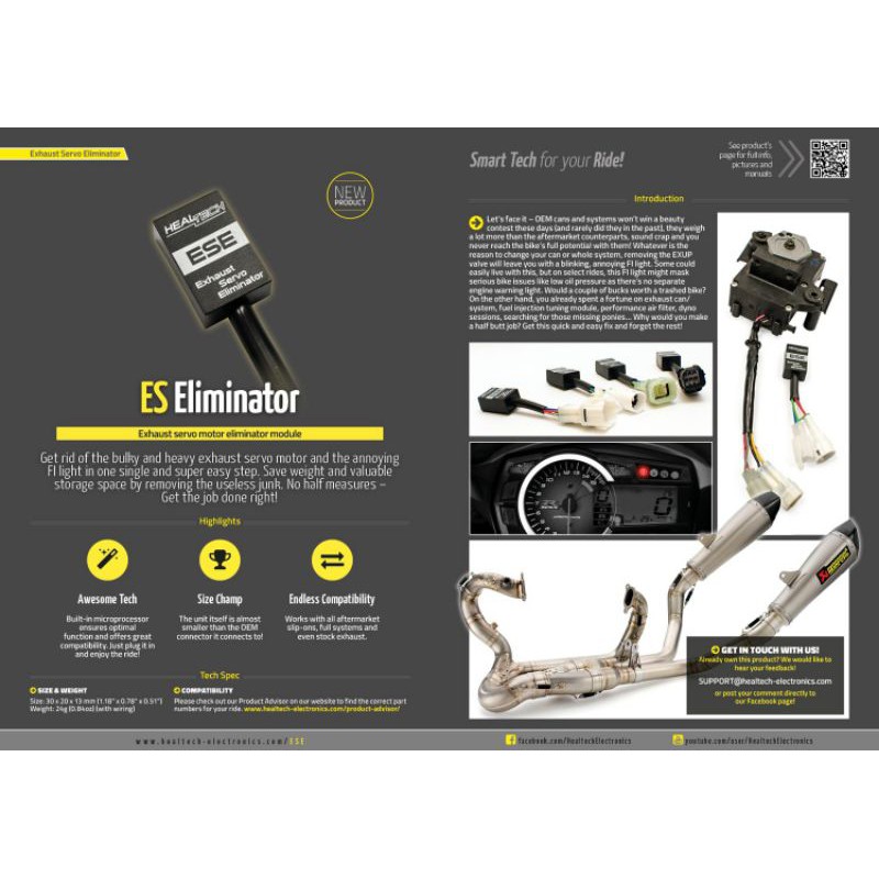 HEALTECH EXHAUST SERVO ELIMINATOR (ESE)YAMAHA,HONDA,SUZUKI,KAWASAKI ...