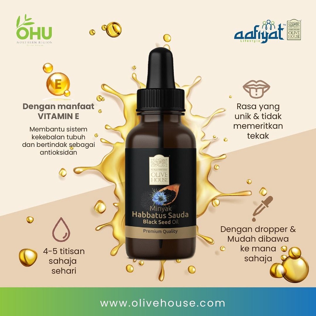 HABBATUS SAUDA ORIGINAL OLIVE HOUSE BLACK SEED OIL MINYAK HABBATUS ...