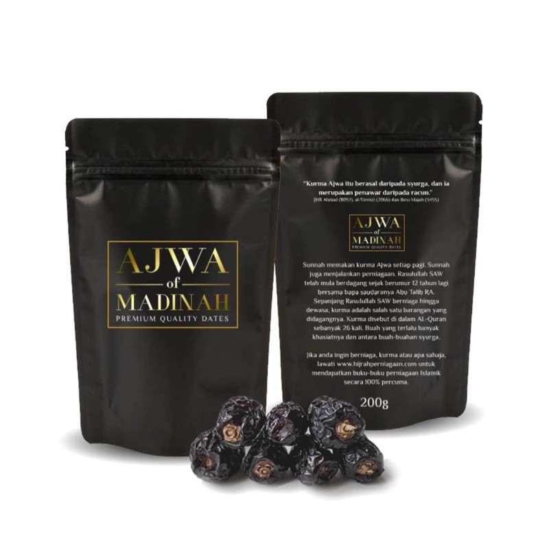 Kurma Ajwa Madinah Premium Quality Imported Dates Hadiah Packet sedap ...