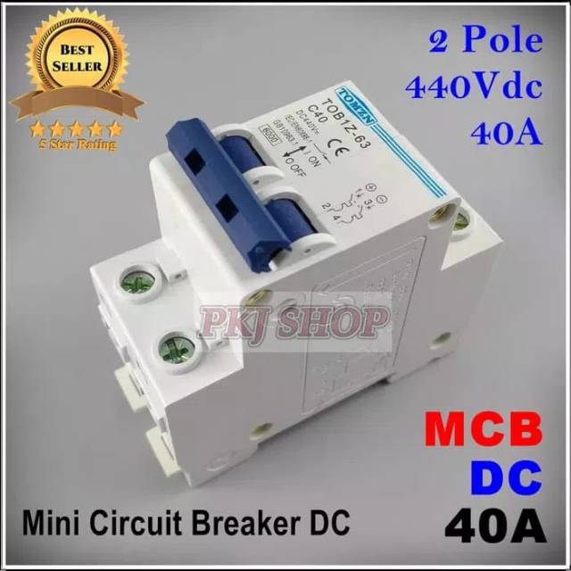 Mcb DC 40A 440v 40 Ampere 2P Mini Circuit Breaker | Shopee Malaysia
