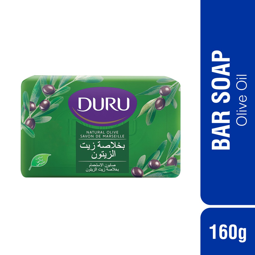 Duru Natural Olive Savon De Marseilles Face & Body Bar Soap 160g x 4 ...