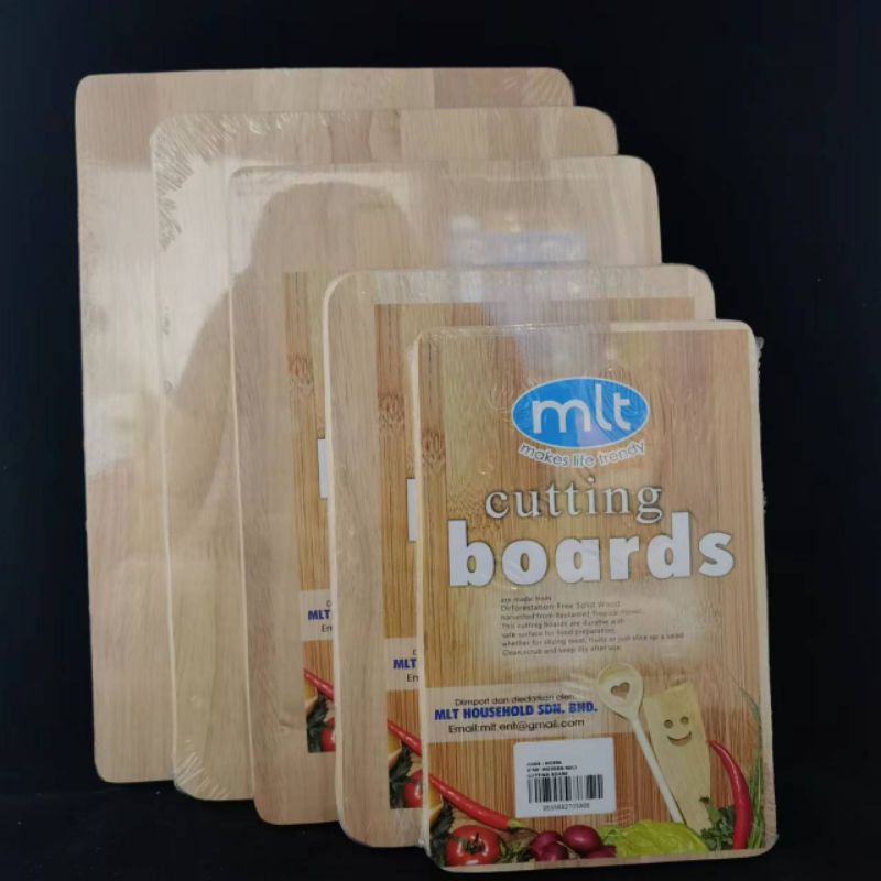 Wooden Rectangular Cutting Board / Kayu Papan Pemotong (Kayu Getah ...