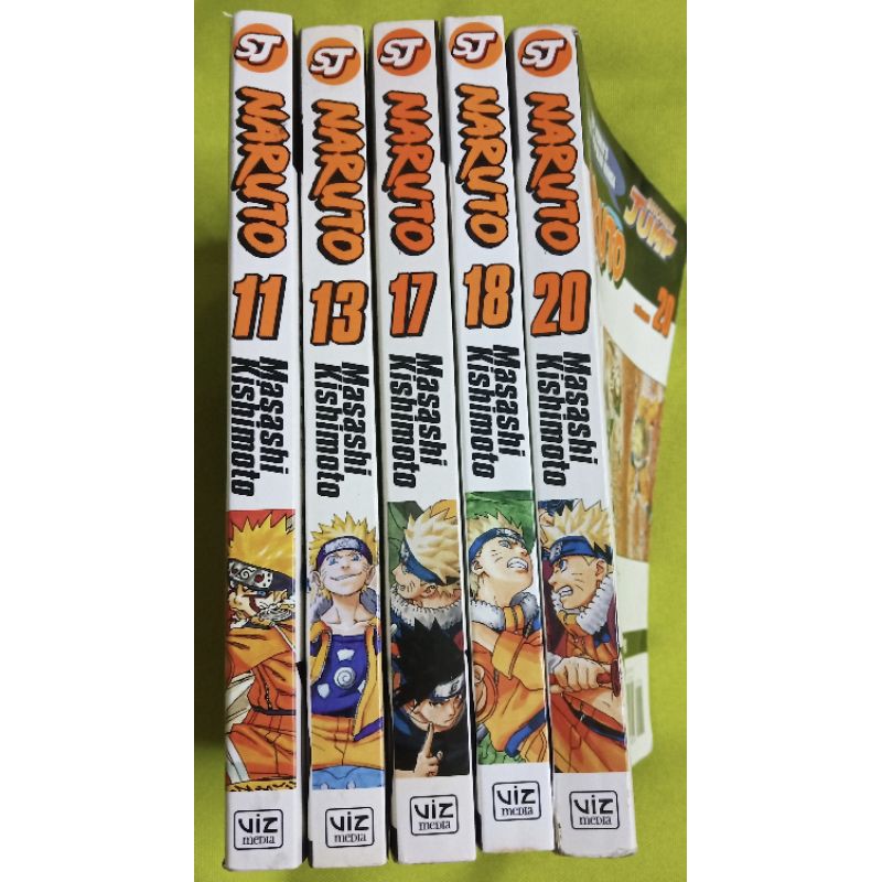 Naruto Manga Volume 11, 13, 17, 18, 20 by Masashi Kishimoto [English ...