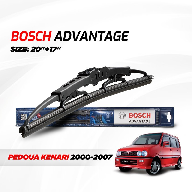 Bosch Advantage Car Wiper Blade Set Perodua Kenari 2000-2007 20"+17" (BA2017) | Shopee Malaysia