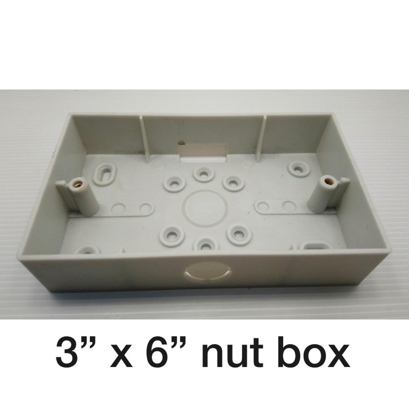 PVC Nut Box Surface Type / Electrical Box/ Base 3” x 3” / 3” x 6” / 3 ...