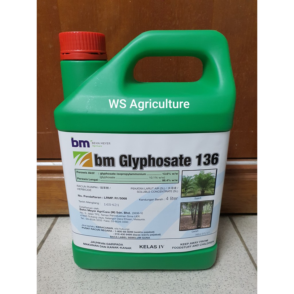 Behn Meyer Glyphosate 136 4L Racun Lalang, Herbicide, 茅草精. Products of ...