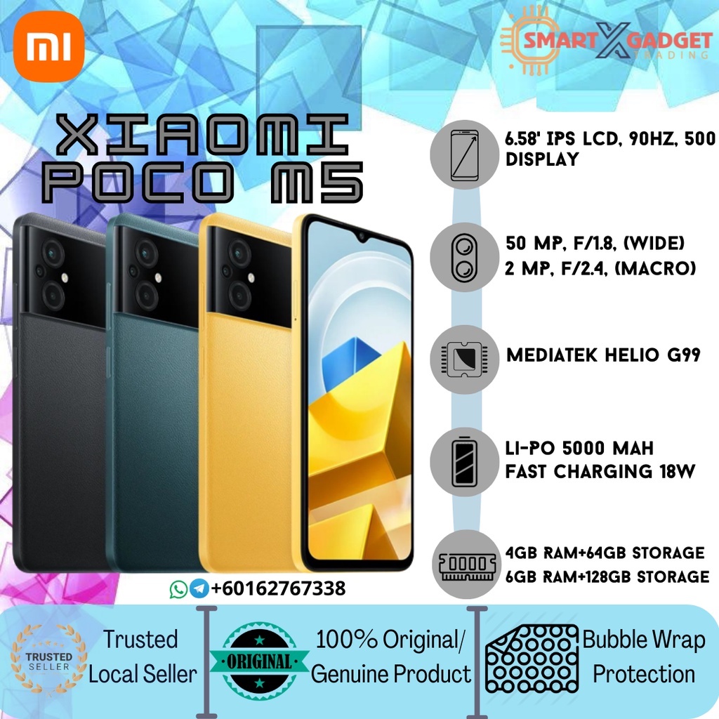 Xiaomi Poco M5 4+64GB/6+128GB | Shopee Malaysia