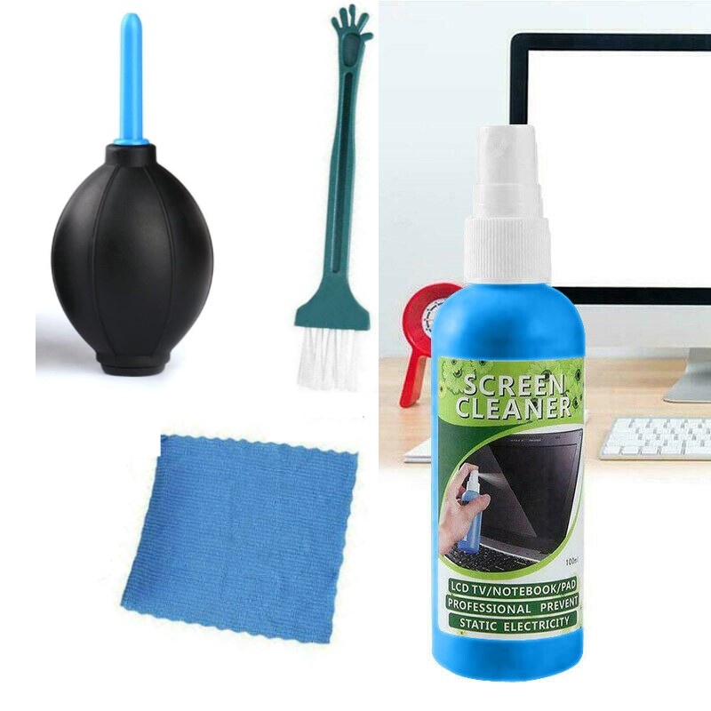 Cleaning kit 4 in 1 Spray Detergent Air Blowing Pump Keyboard Brush ...
