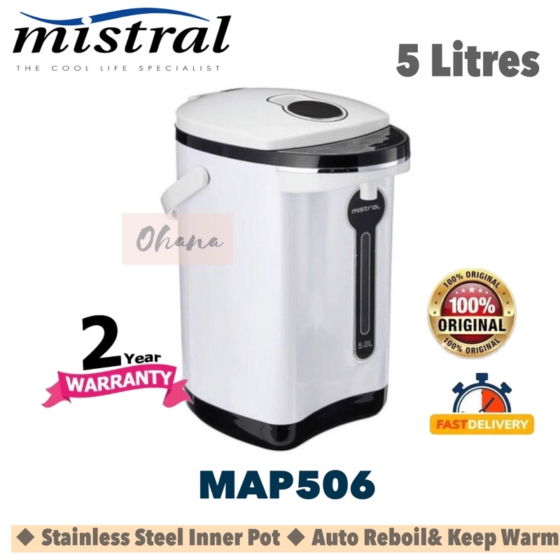 MISTRAL 5L THERMO POT MAP506 THERMOFLASK WATER DISPENSER PEMANAS AIR ...