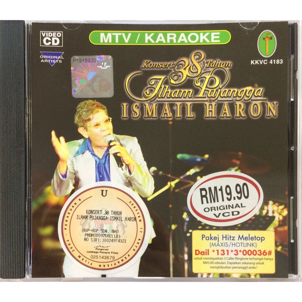 Konsert 38 Tahun Ilham Pujangga Ismail Haron (MTV KARAOKE VCD) | Shopee ...