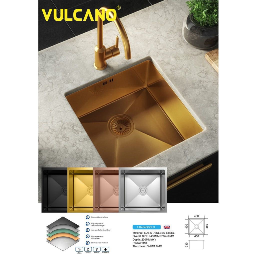 NANO KITCHEN SINK SINGLE 3945-4545-6045-7845-8245-8650-8845 | Shopee ...