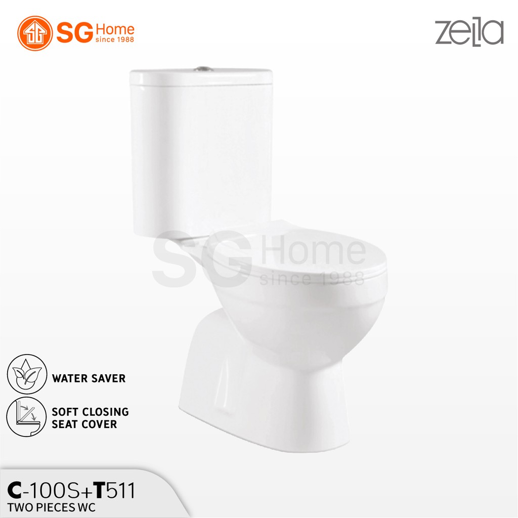 SANIWARE WC-2110A / Zella C100 Two Piece Toilet Washdown Water Closet ...