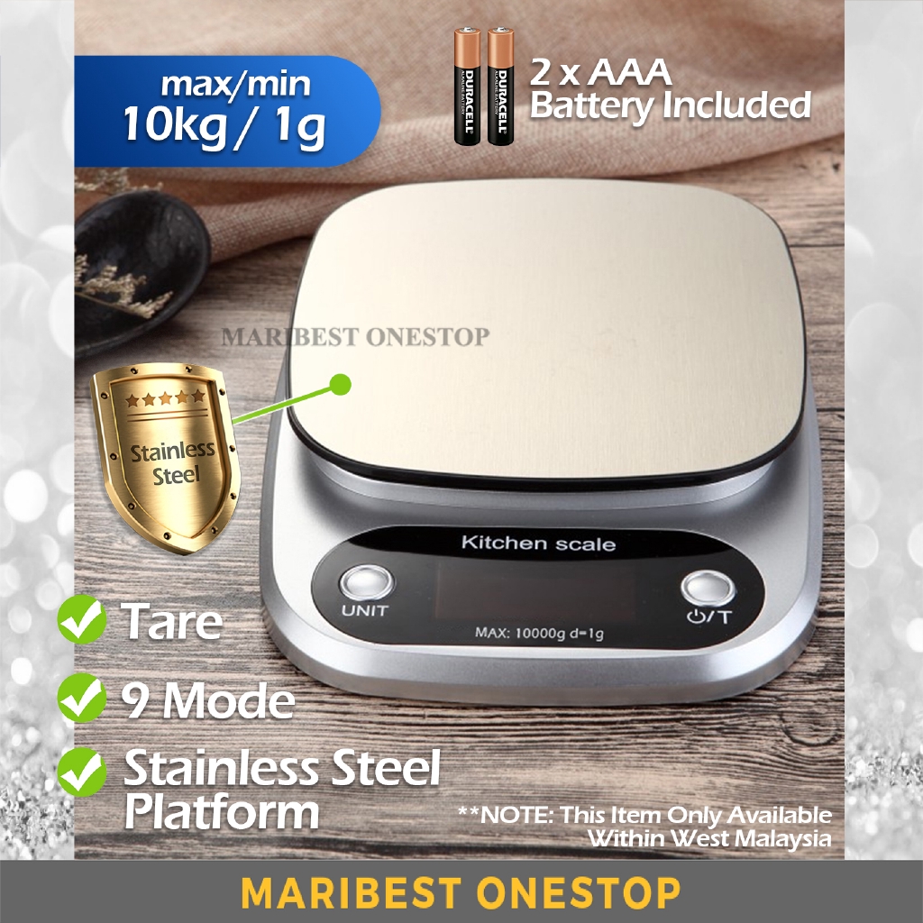 10kg / 1g Precision Kitchen Scale Weighing Scales Digital Scales LCD ...