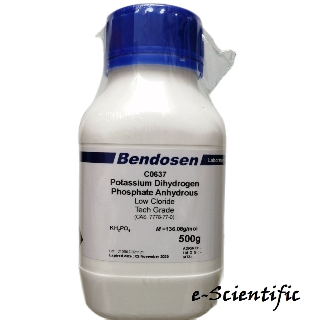 Potassium Dihydrogen Phosphate Anhydrous, Tech Grade, 500g, BENDOSEN ...