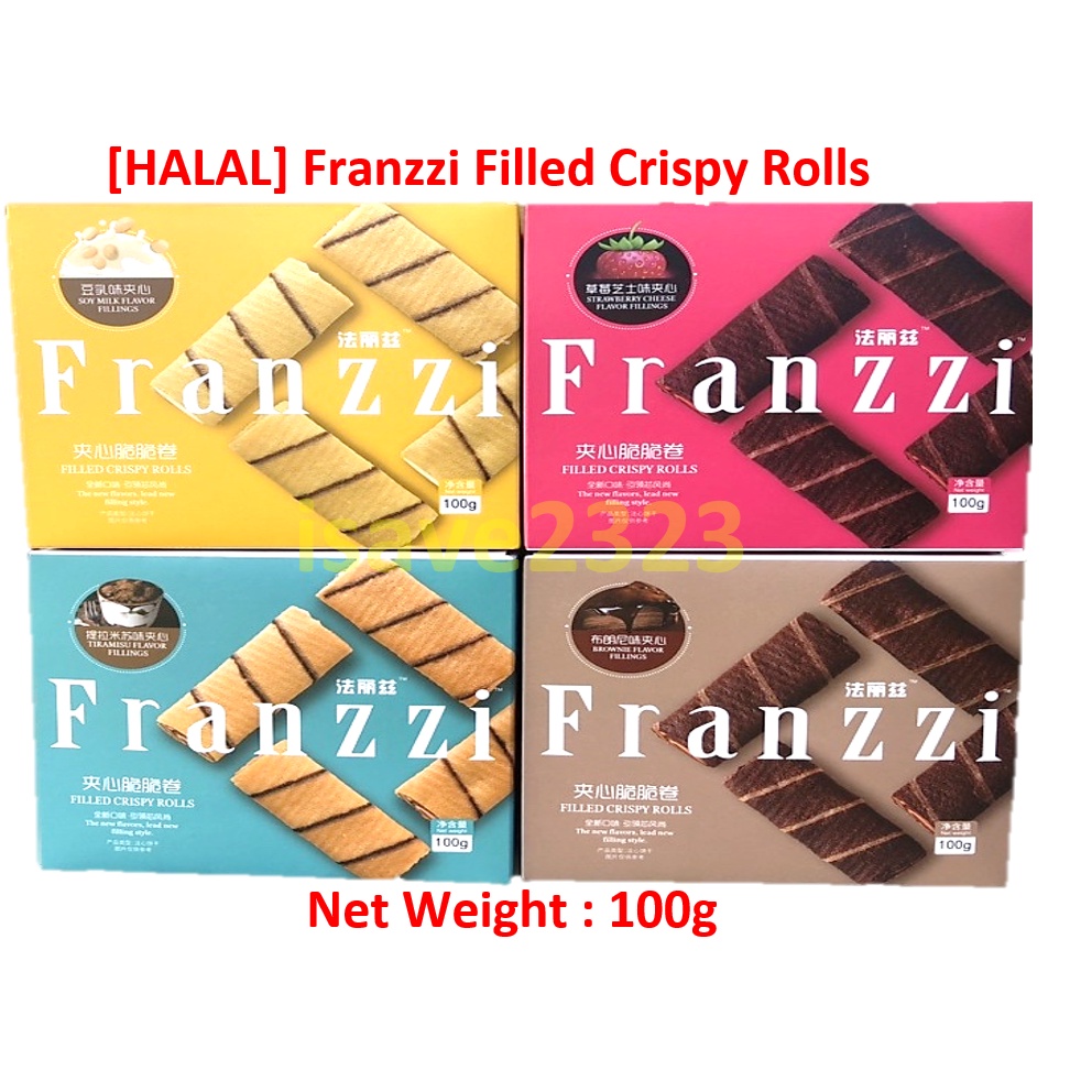 [HALAL] Franzzi Filled Crispy Rolls 100g - 4 Flavours | Shopee Malaysia