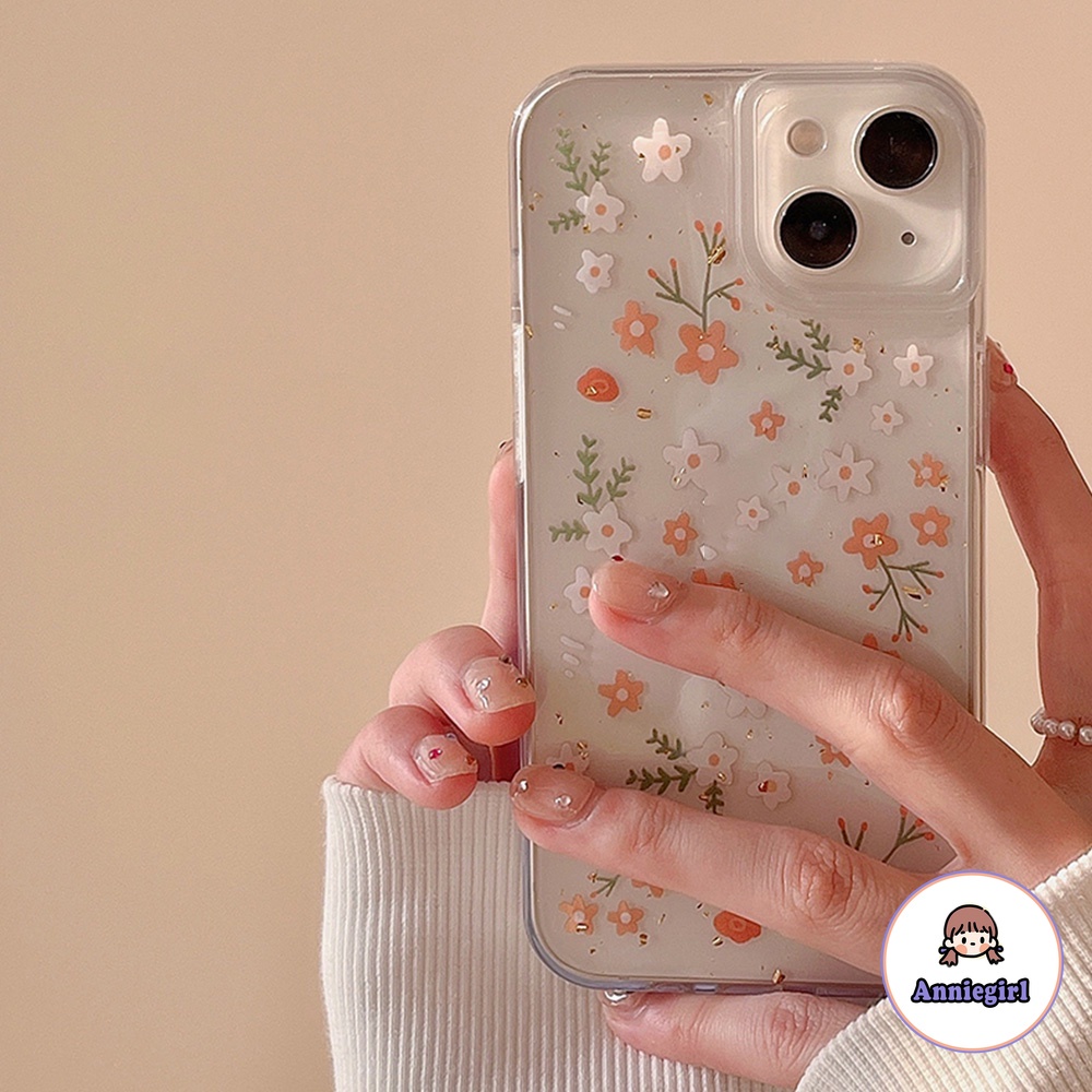 Korean Spring Flower Acrylic Transparent Phone Case Compatible for ...