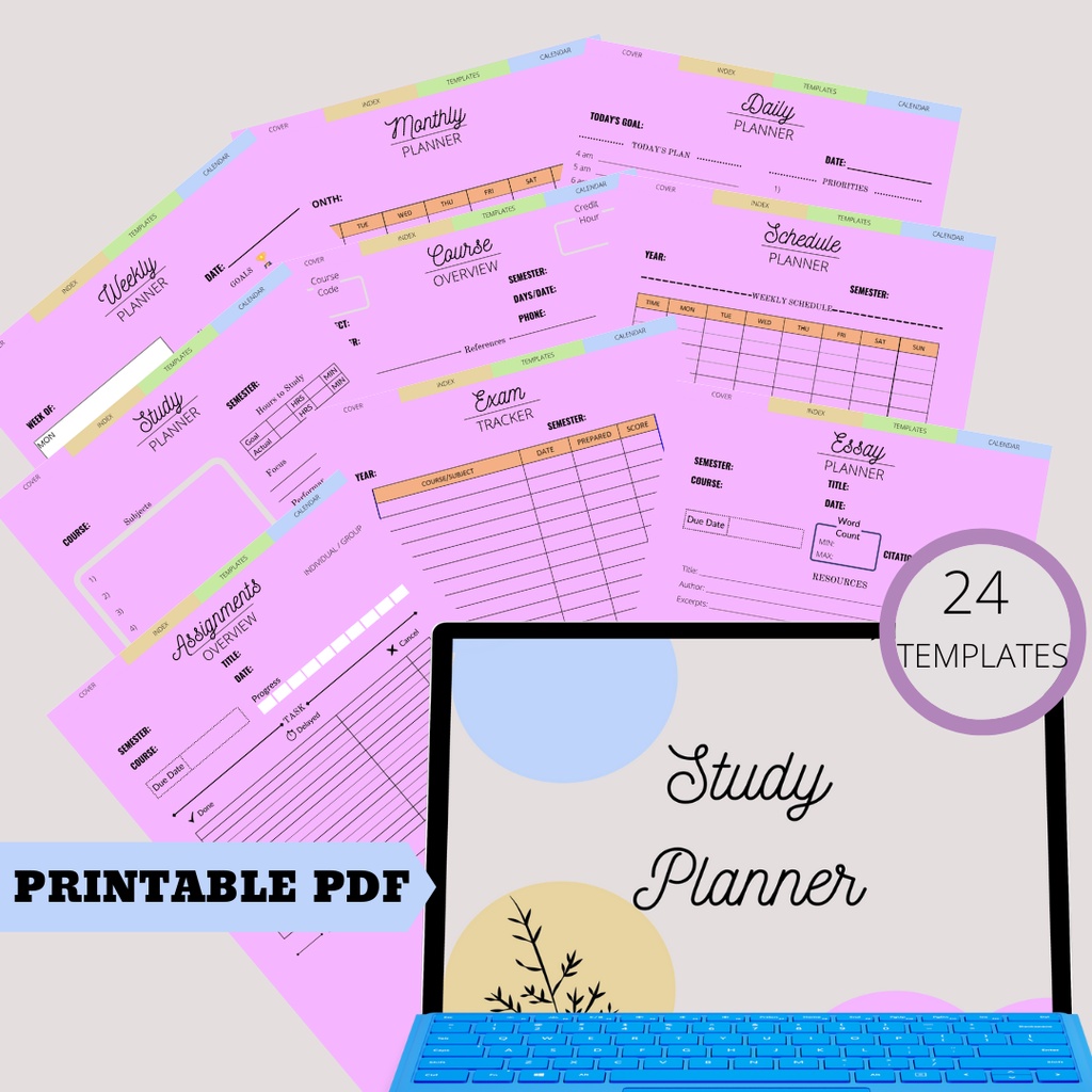 Digital Study Planner / Printable PDF / GoodNotes | Shopee Malaysia