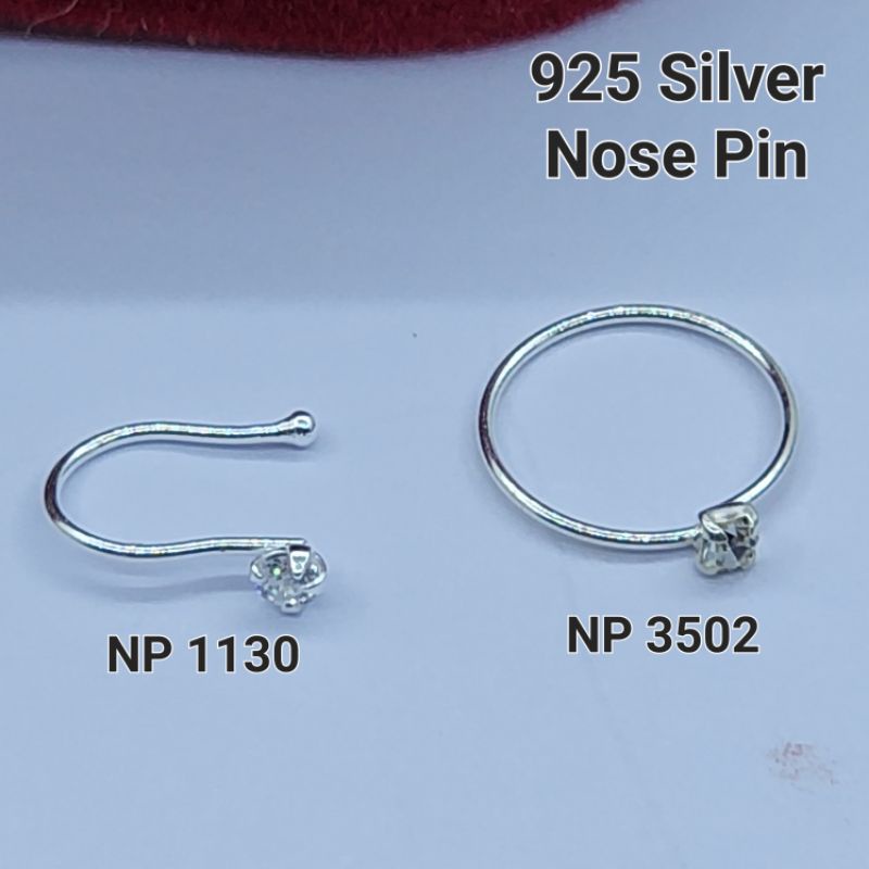 (1 pc)Ready stock**Original 925 silver nose pin (subang hidung perak ...